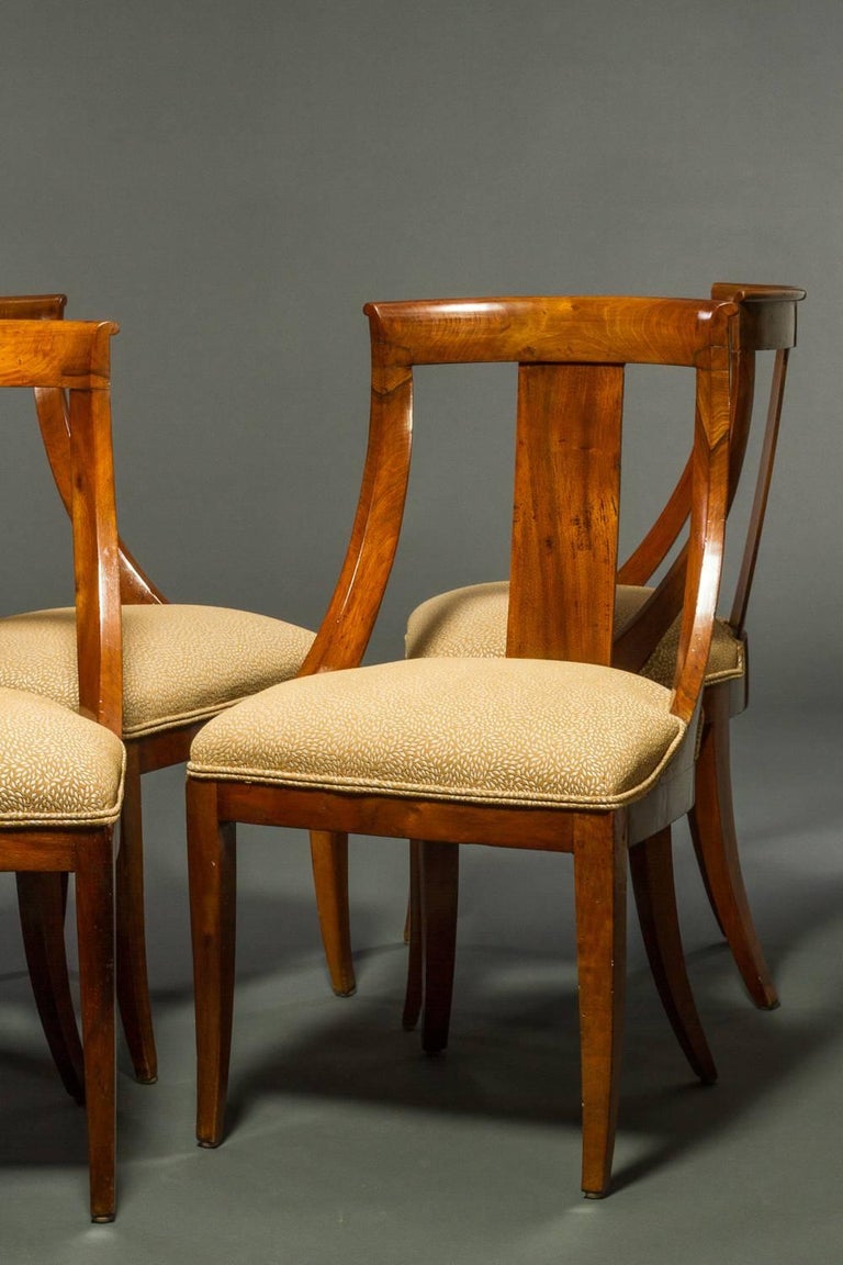 Set of Four Biedermeier Chairs at 1stDibs