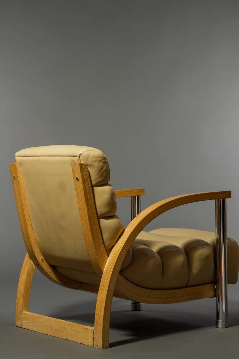 Jay Spectre "Eclipse" Leather Club Chair at 1stDibs | jay spectre ...