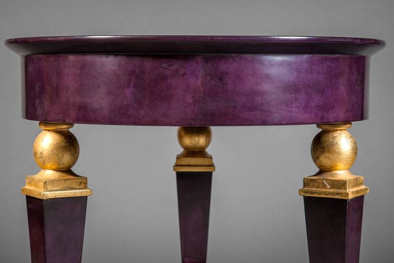 Goat Skin Springer Side Table For Sale at 1stDibs