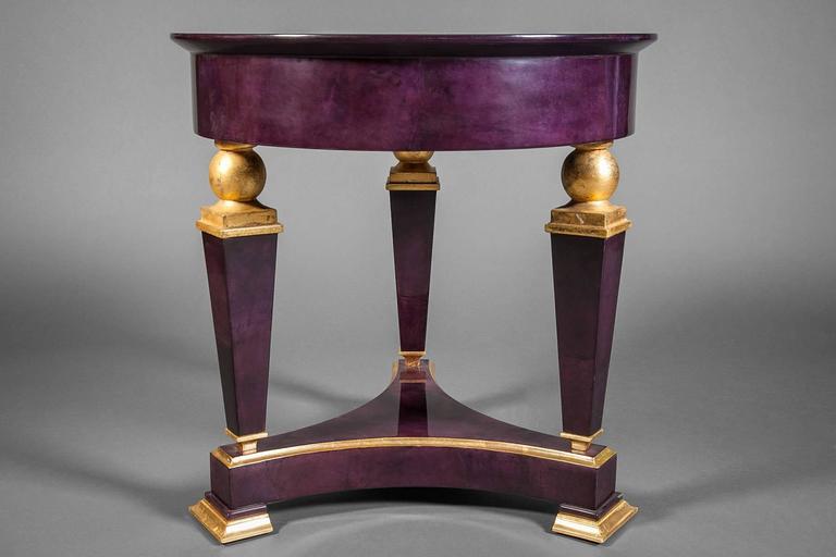 Goat Skin Springer Side Table For Sale at 1stDibs