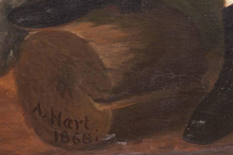 Alfred A. Hart, Impressive Large-Scale Oil on Canvas Family Portrait ...