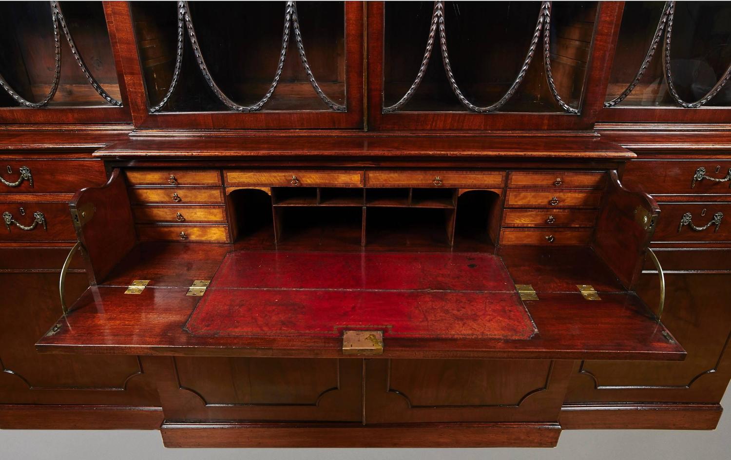 Spectacular George III Breakfront Bookcase at 1stdibs