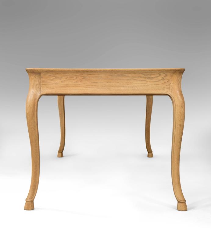 Frits Henningsen, Large Danish Elm and Oak Writing Table / Desk at 1stDibs