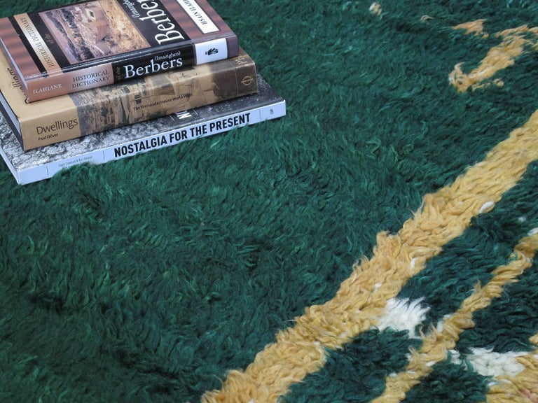 Rare Green Moroccan Berber Rug at 1stDibs