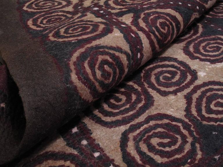 Large Turkmen/Uzbek Felt Carpet at 1stDibs | carpet felt, felt for carpet
