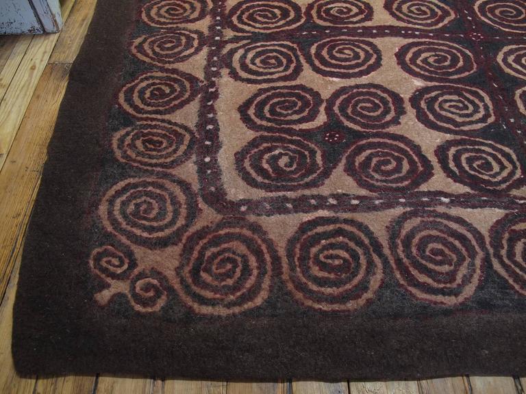 Large Turkmen/Uzbek Felt Carpet at 1stDibs | carpet felt, felt for carpet