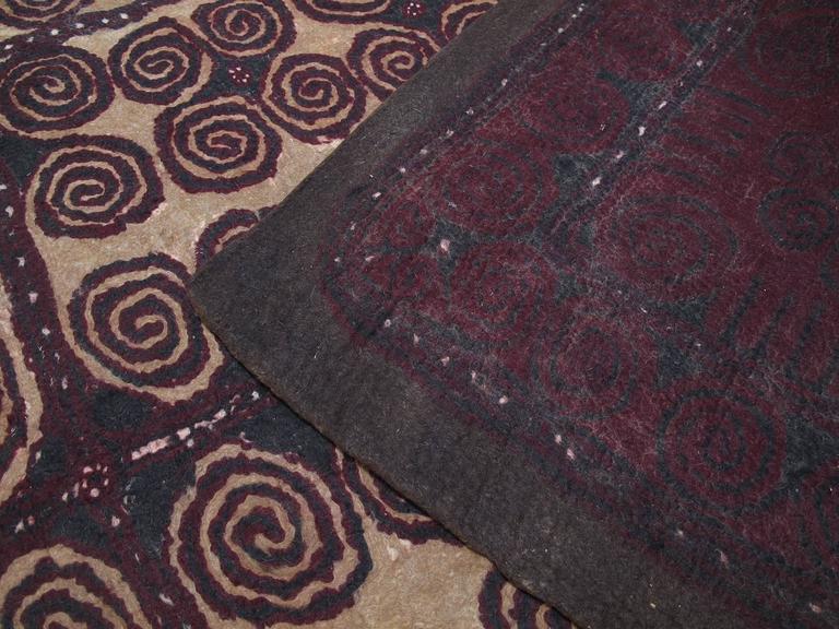 Large Turkmen/Uzbek Felt Carpet at 1stDibs | carpet felt, felt for carpet