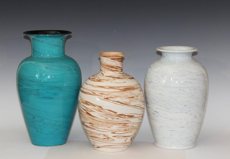 Vintage Bitossi Marbleized Italian Art Pottery Vase at 1stDibs