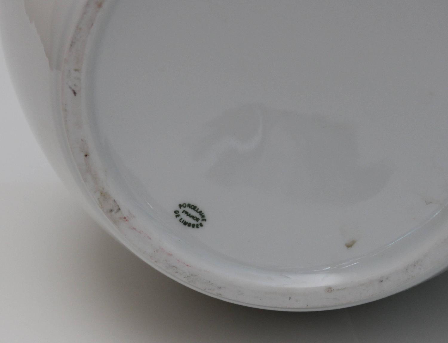 Large Pair of Limoges French Porcelain Blanc de Chine Ginger Jar Vases ...