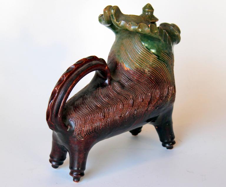 Old or Antique Studio Pottery Aquamanile Zoomorphic Ram Figure Vessel ... Old or Antique Studio Pottery Aquamanile Zoomorphic Ram Figure Vessel ...