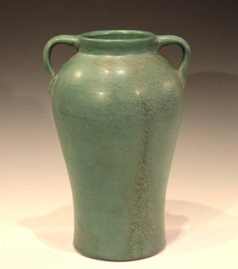 Genuine Bybee Matt Green Kentucky Southern Arts and Crafts Pottery Vase ...