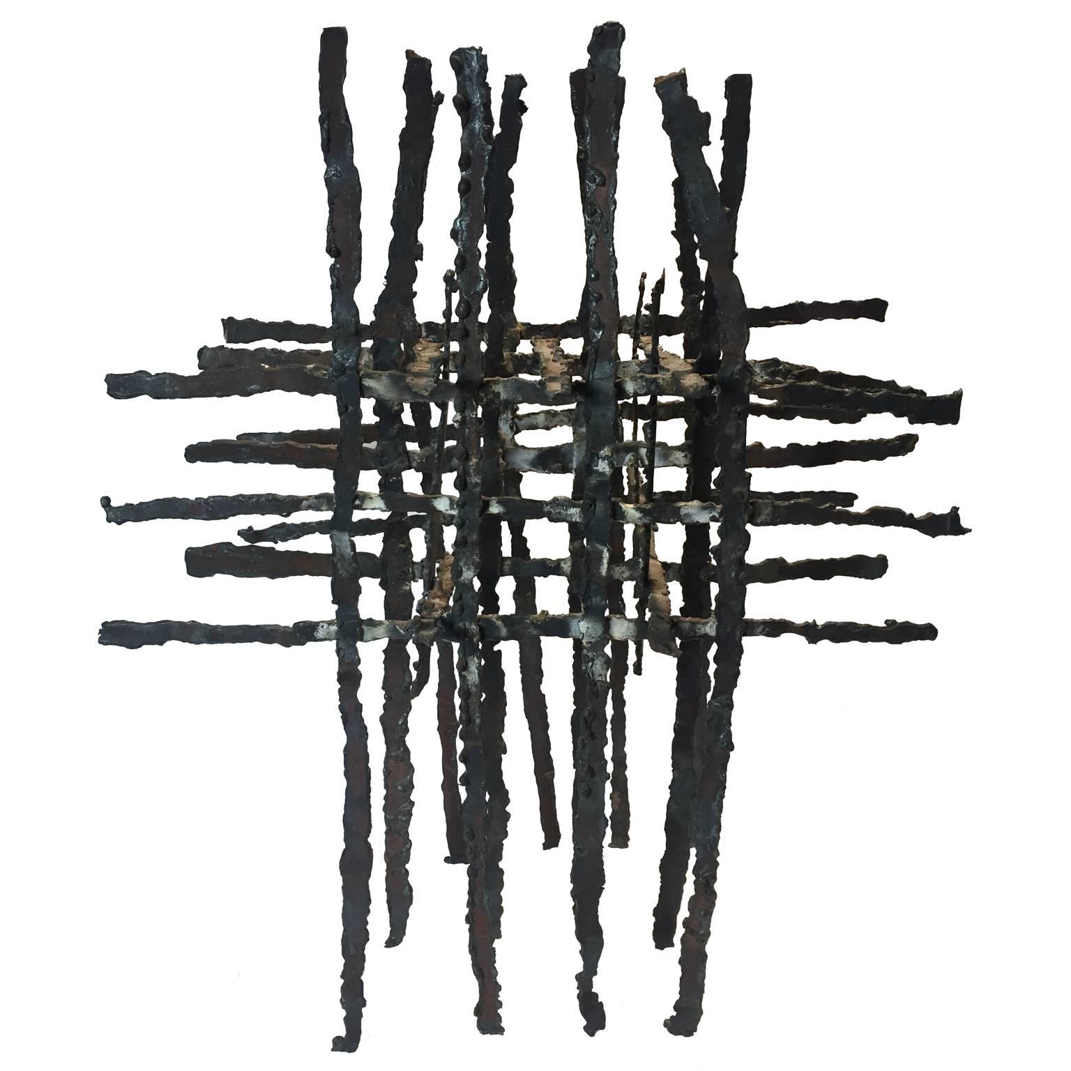 Freestanding Three-Panel Brutalist Sculpture at 1stDibs