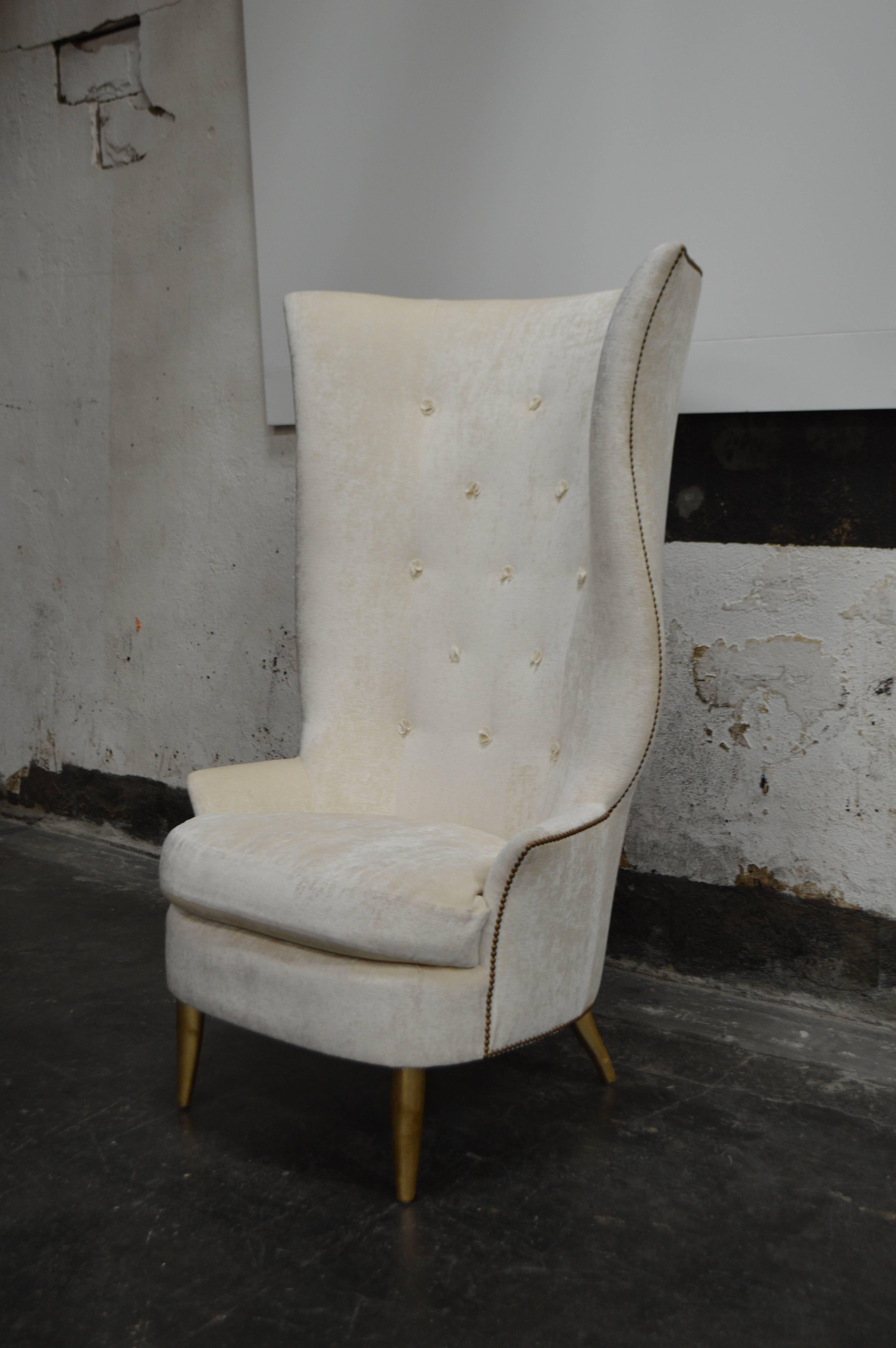 Custom Gudinna Tall Barrel Wing Chair For Sale at 1stDibs | tall barrel ...