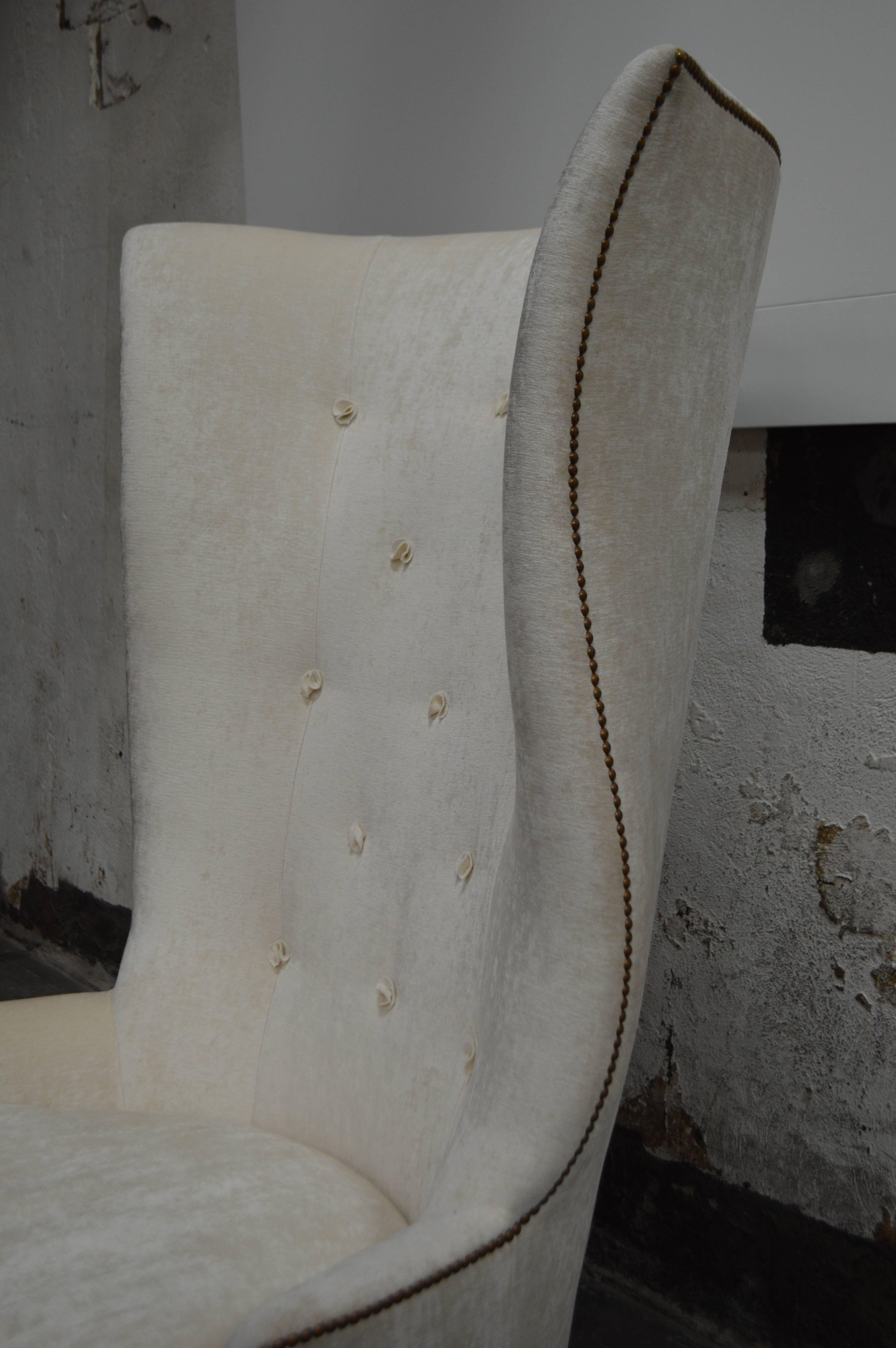 Custom Gudinna Tall Barrel Wing Chair For Sale at 1stDibs | tall barrel ...