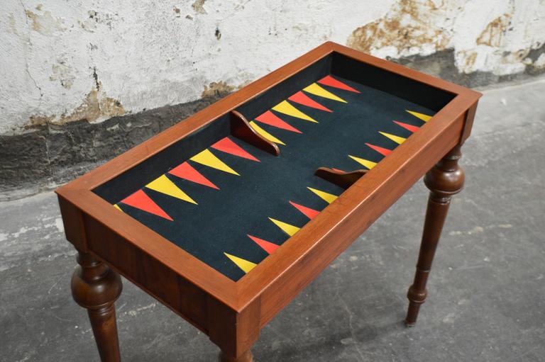 Swedish Neoclassical Mahogany Game Table Console For Sale at 1stDibs