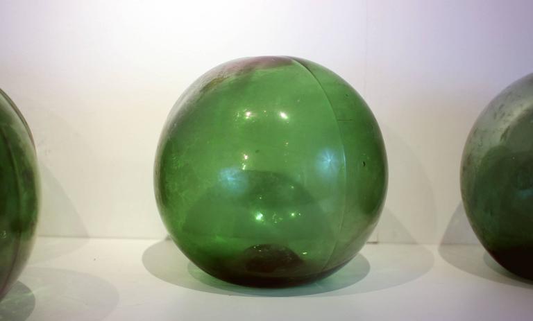 Collection of Huge Glass Fishing Floats at 1stDibs