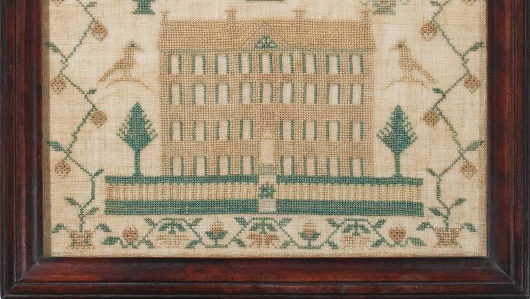 Excellent New Jersey Quaker Schoolgirl Sampler, Dated 1811 at 1stDibs