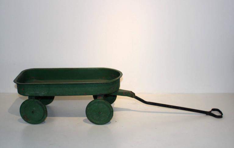 Painted Green Toy Wagon at 1stDibs