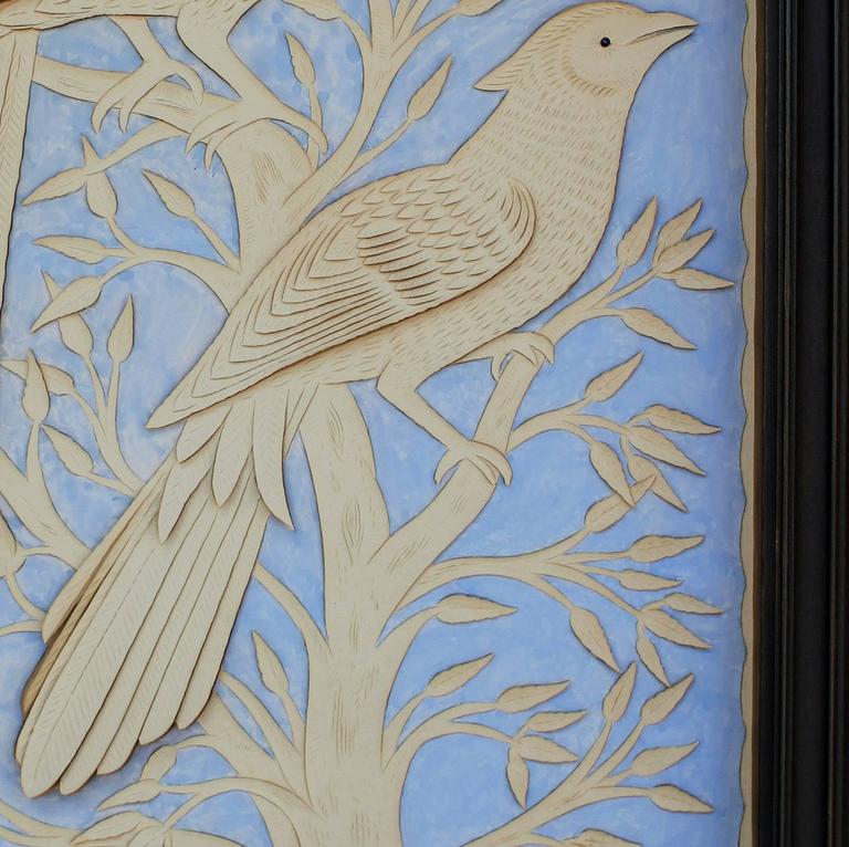 Cutwork Paper Picture of Birds, Shadowbox Frame, circa 1890, England at ...