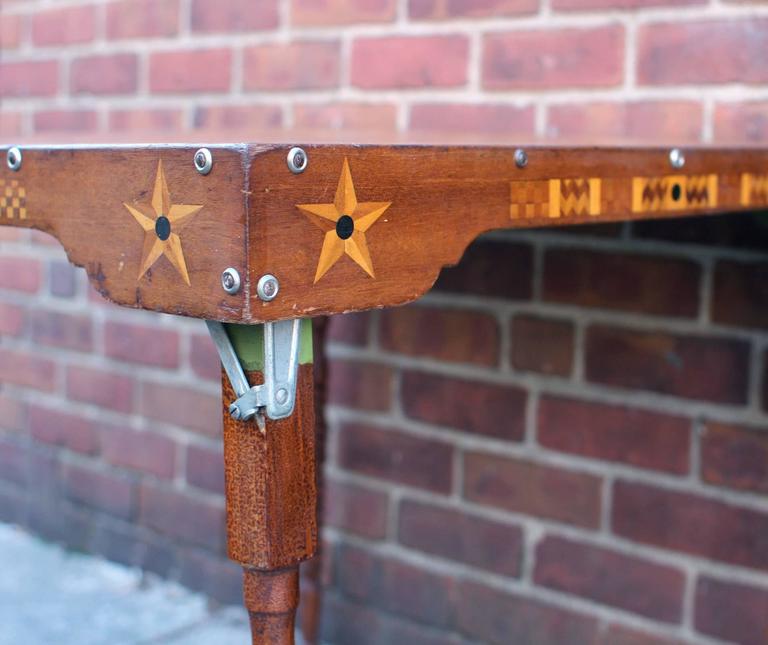 Outstanding Inlaid Folding Game Table at 1stDibs