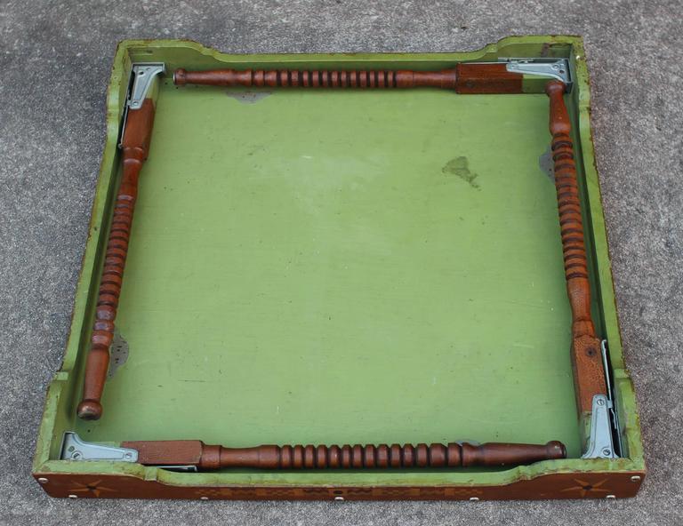 Outstanding Inlaid Folding Game Table at 1stDibs