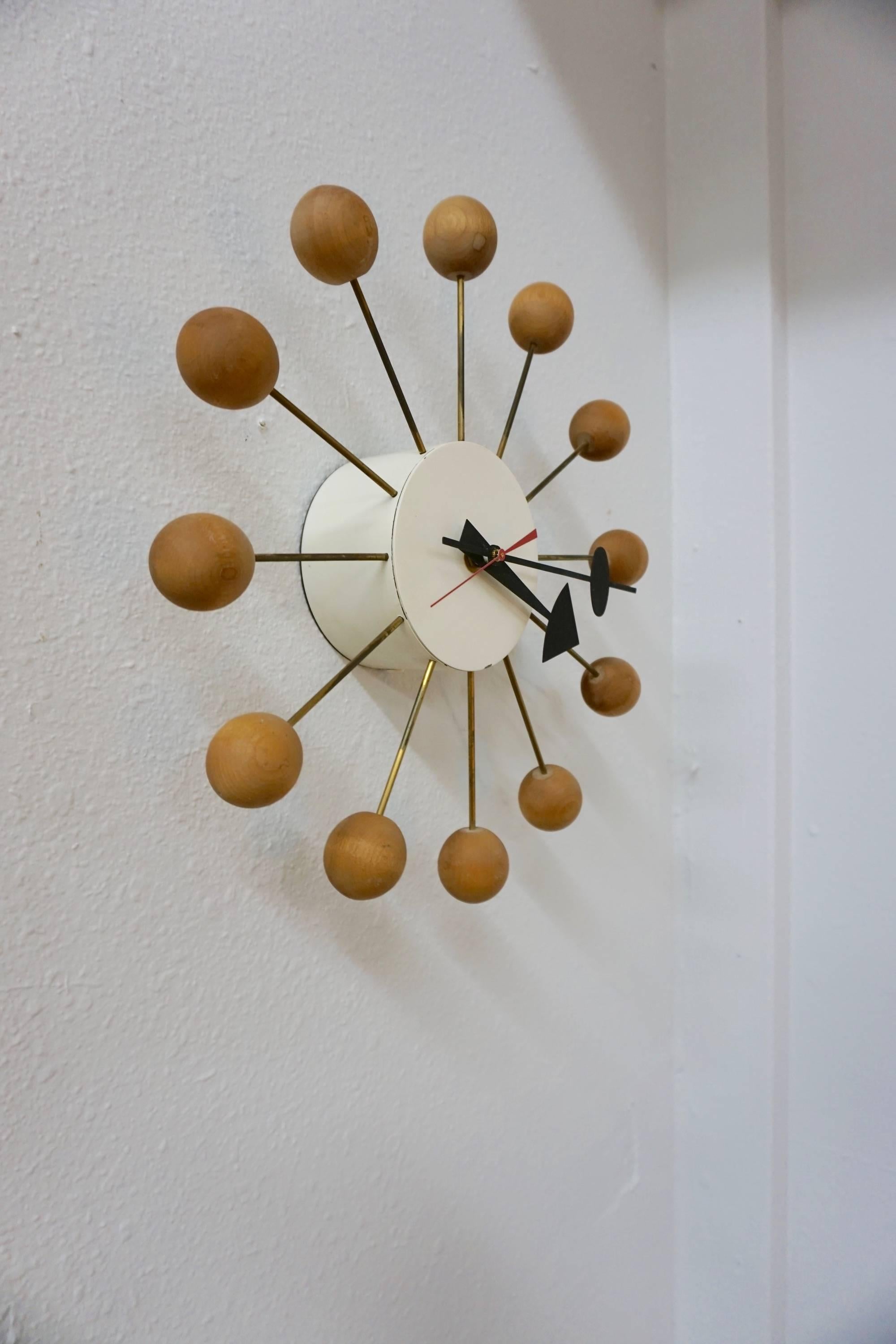 Vintage George Nelson Ball Clock at 1stDibs