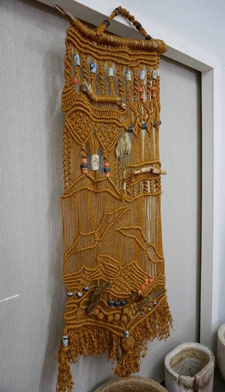 1960s Hippie Macrame Tapestry at 1stDibs