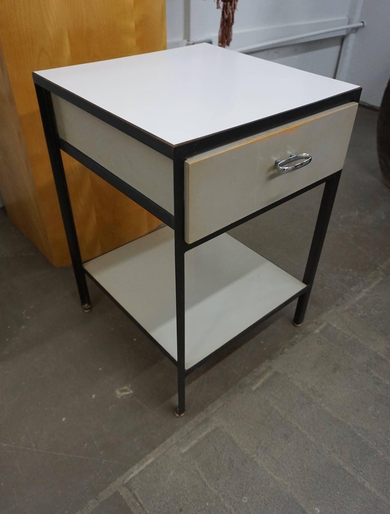 Pair of George Nelson Steel Frame Nightstands at 1stDibs