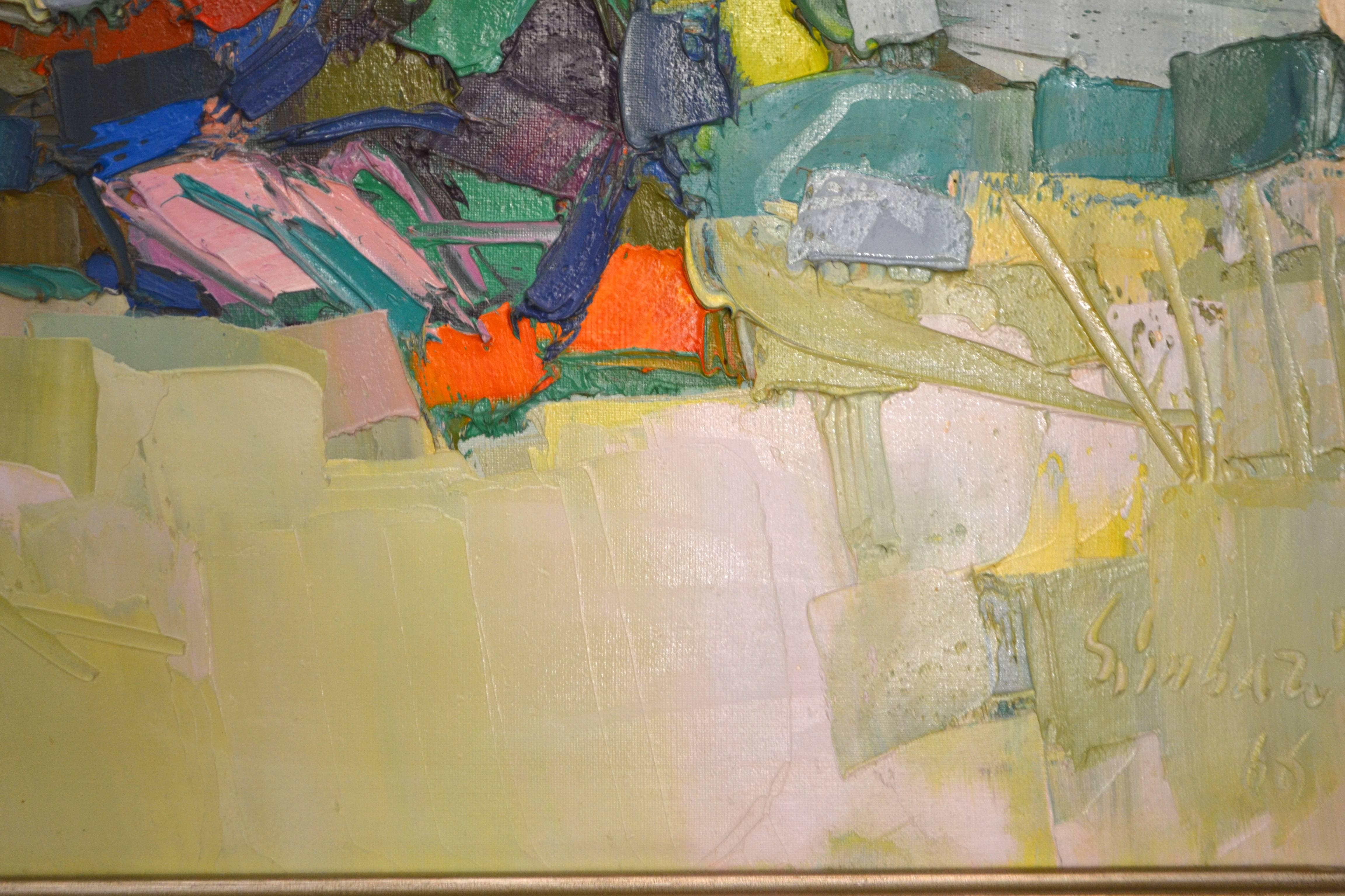 Vintage Impressionist Oil Painting by Nicola Simbari, circa 1966 at ...