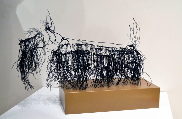 Wire Schnauzer Dog Sculpture by Artist Michael L. Jacques For Sale at ...
