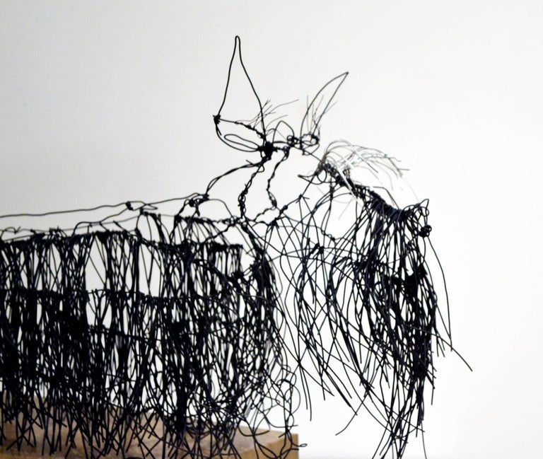 Wire Schnauzer Dog Sculpture by Artist Michael L. Jacques For Sale at ...