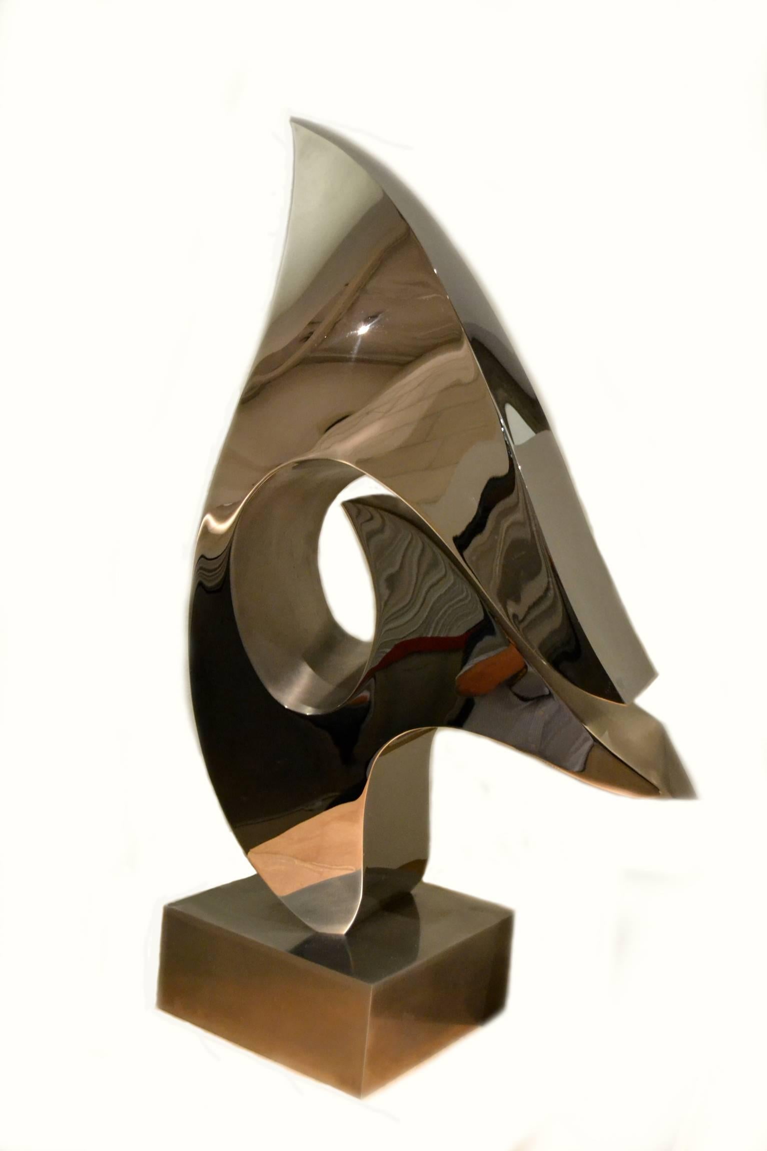 Abstract Stainless Steel Sculpture by Artist Russell Jacques For Sale ...