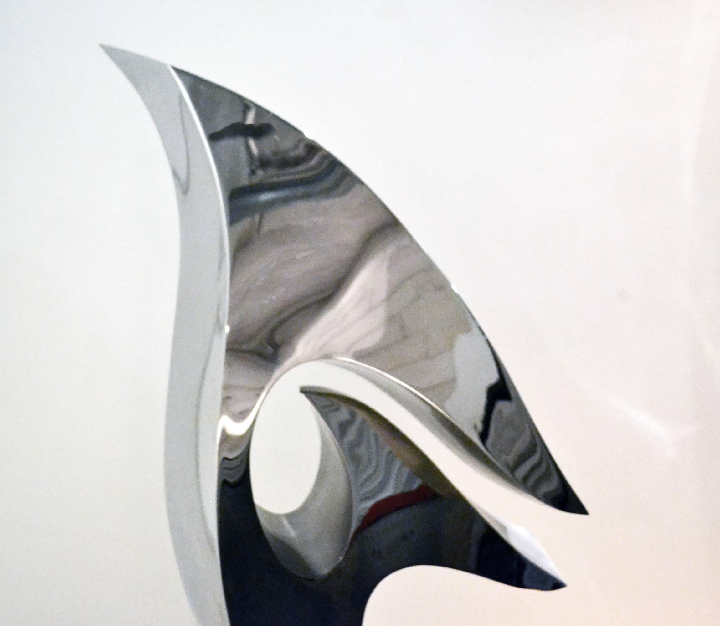 Abstract Stainless Steel Sculpture by Artist Russell Jacques For Sale ...