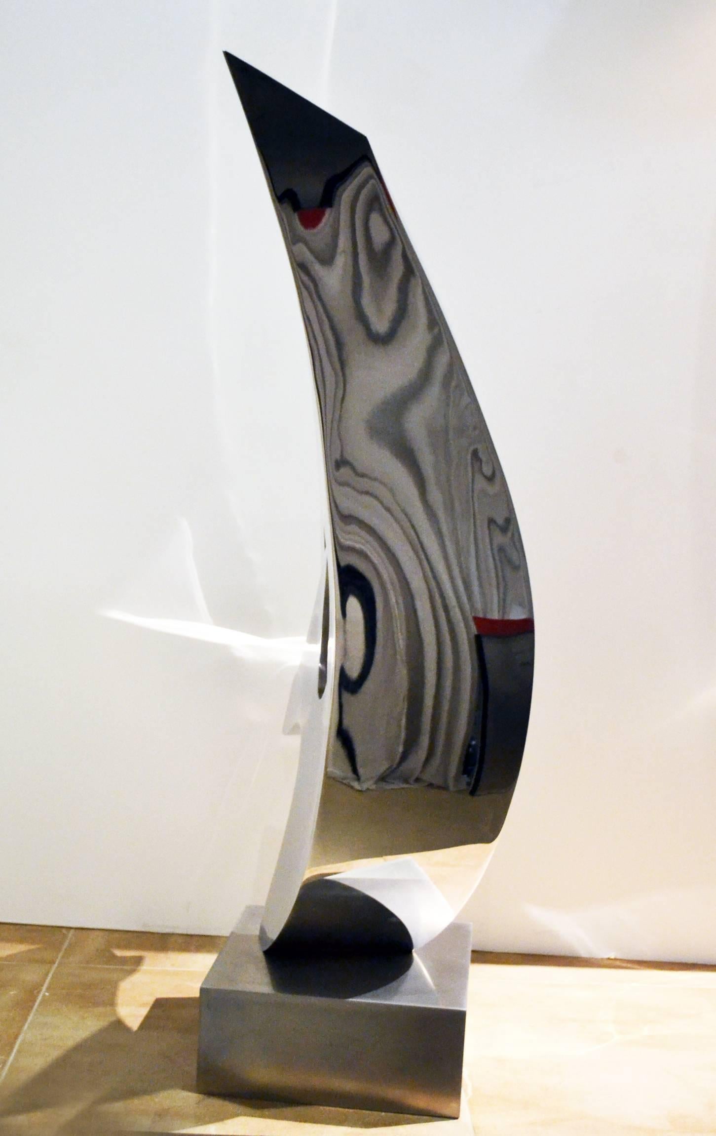 Abstract Stainless Steel Sculpture by Artist Russell Jacques For Sale ...