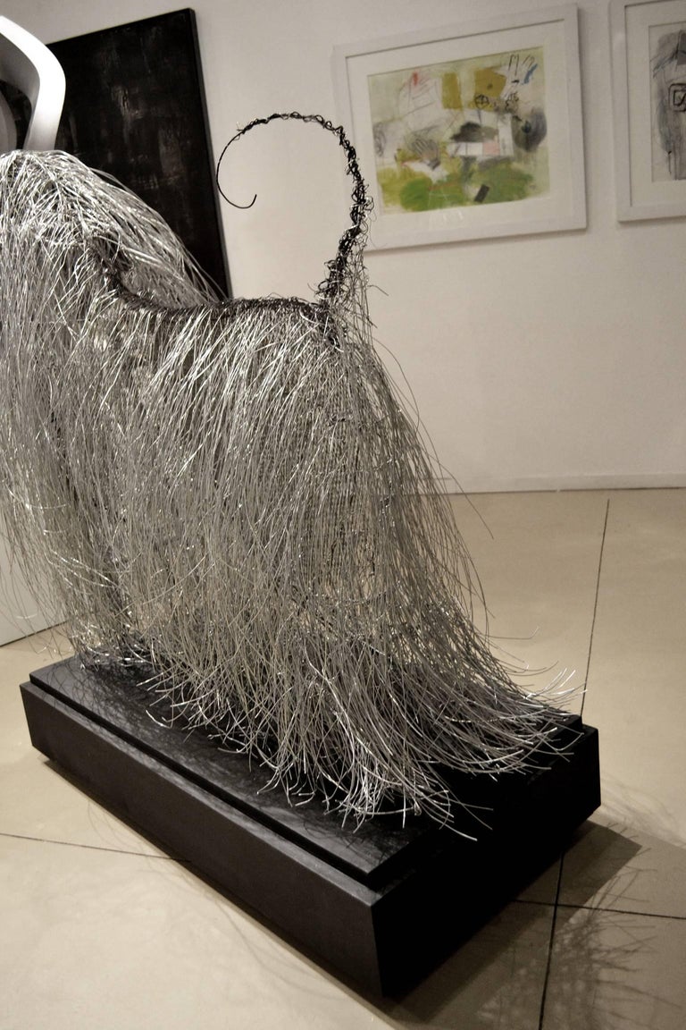 Large Wire Sculpture of an Afgan Hound by Artist Michael L. Jacques at ...