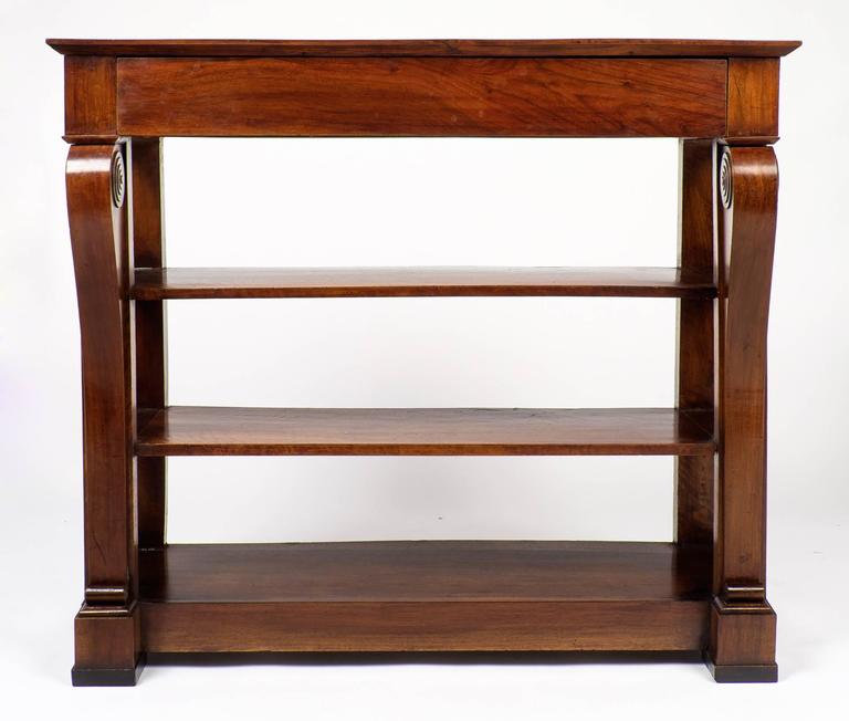 Antique French Restauration Walnut Console at 1stDibs