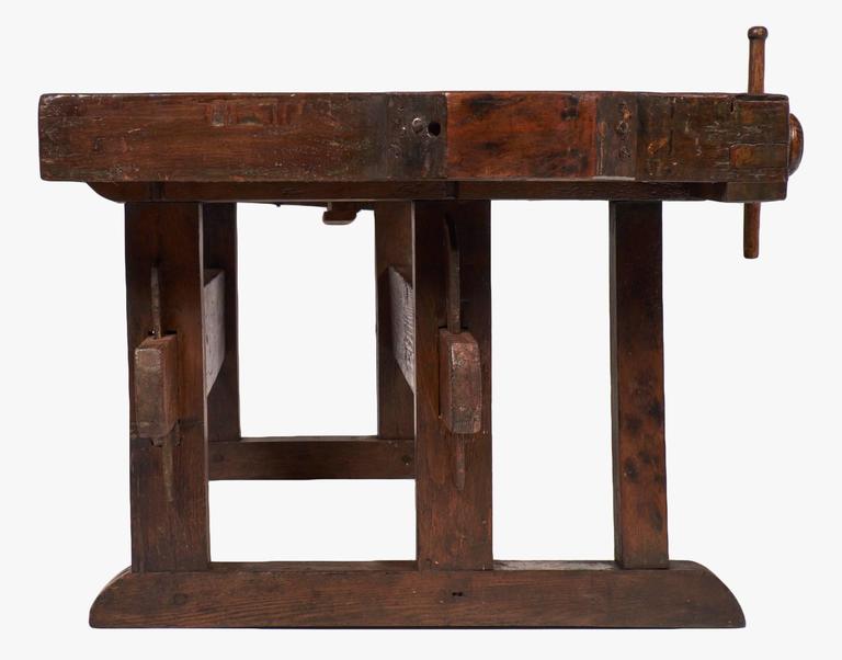 Colossal Antique Alpine Ski Craftsman's Workbench at 1stDibs | antique ...