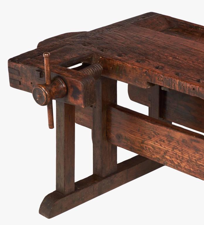 Colossal Antique Alpine Ski Craftsman's Workbench at 1stDibs | antique ...