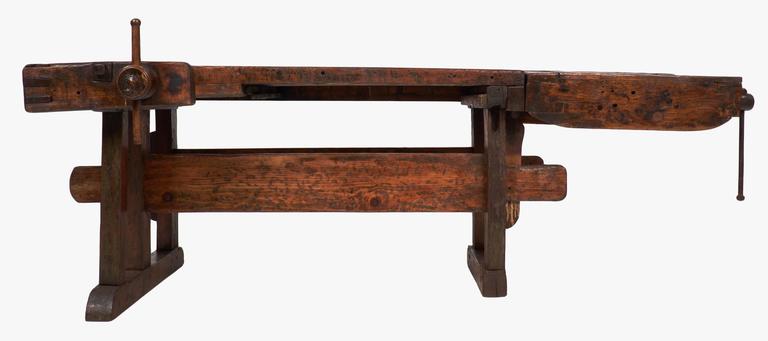 Colossal Antique Alpine Ski Craftsman's Workbench at 1stDibs | antique ...