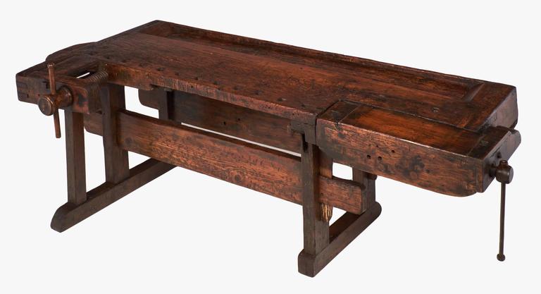 Colossal Antique Alpine Ski Craftsman's Workbench at 1stDibs | antique ...