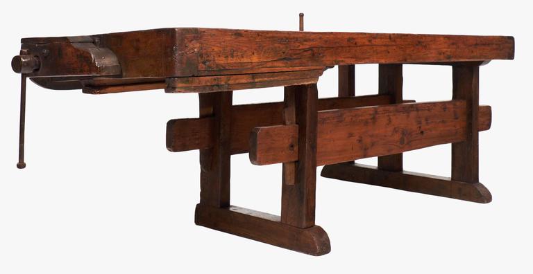 Colossal Antique Alpine Ski Craftsman's Workbench at 1stDibs | antique ...