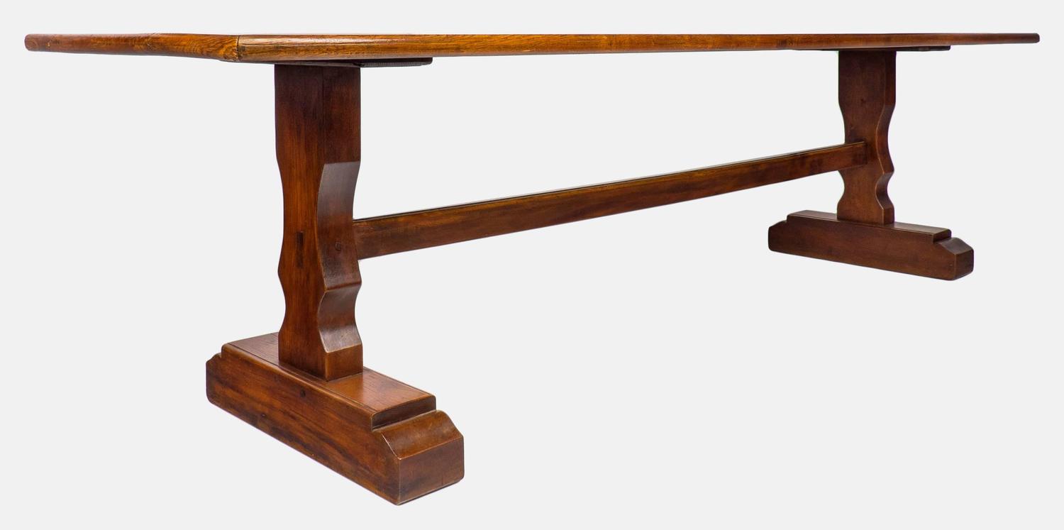 French 19th Century Solid Oak Monastery Table For Sale at 1stdibs