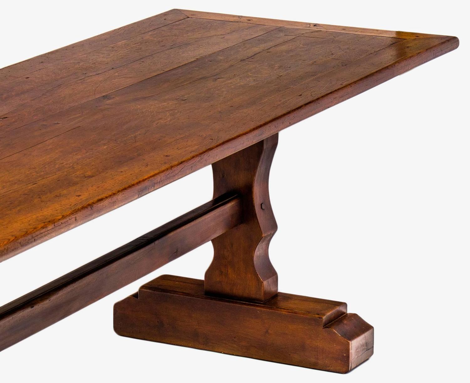 French 19th Century Solid Oak Monastery Table For Sale at 1stdibs
