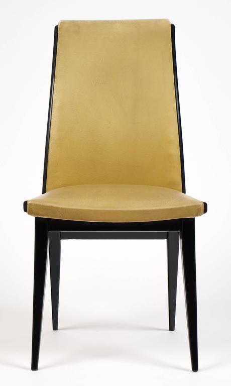 French Modernist Set of Six Dining Chairs from France at 1stDibs