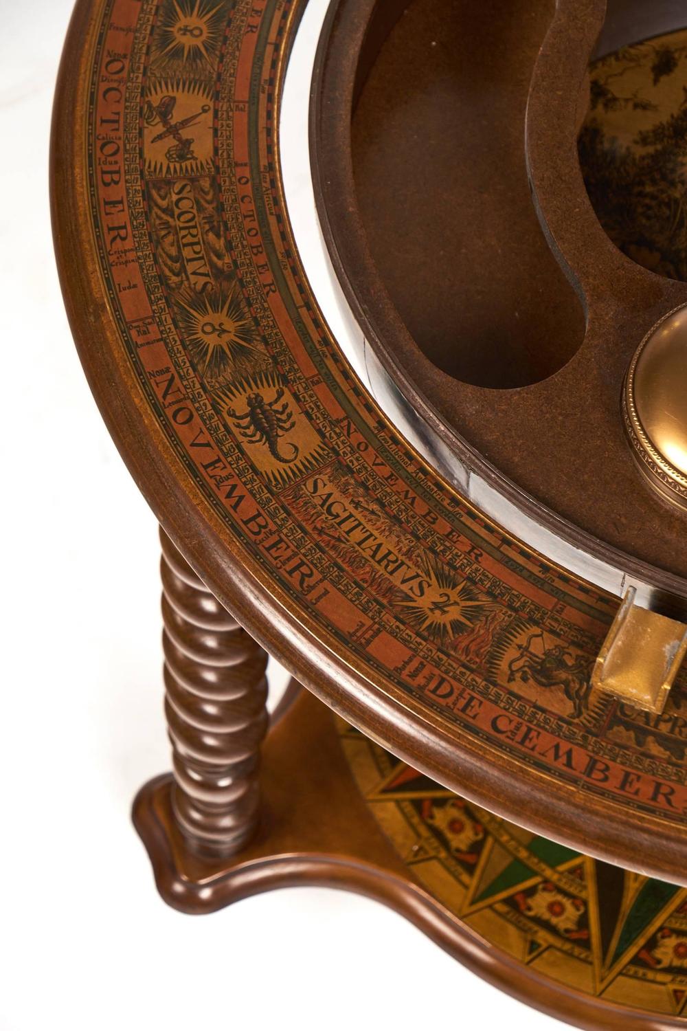 Vintage Italy Globe Bar Cart Side Table at 1stdibs
