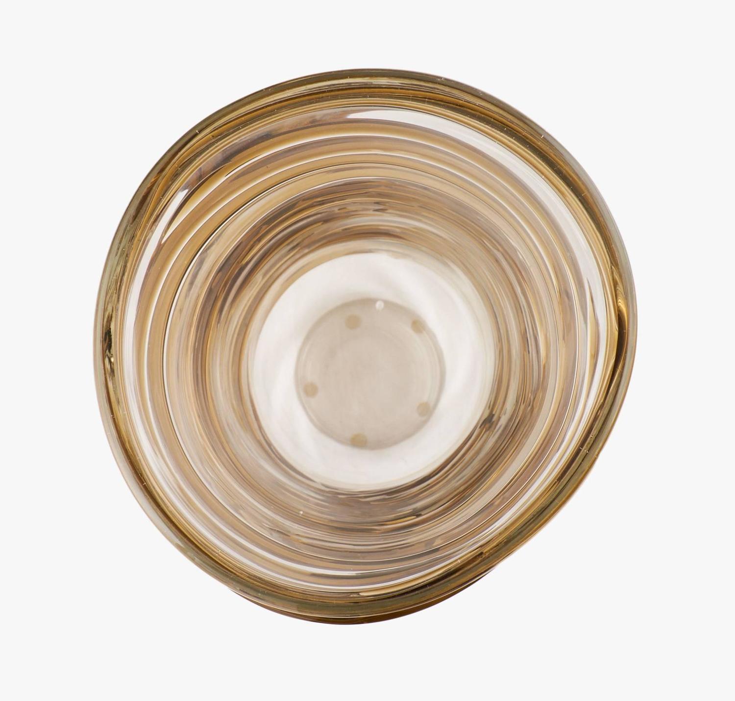 Murano Glass Amber Swirl Vase For Sale at 1stdibs