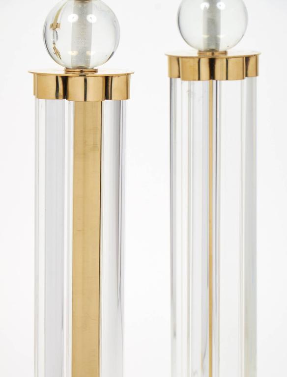 Pair of Murano Glass Tube and Brass Table Lamps For Sale at 1stDibs ...