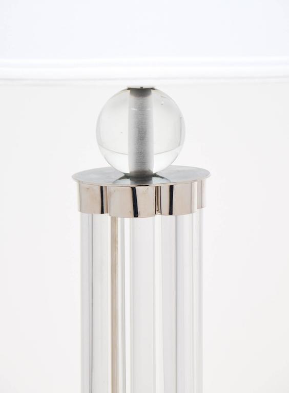 Modernist Pair of Murano Glass Tube with Chrome Table Lamps For Sale at ...