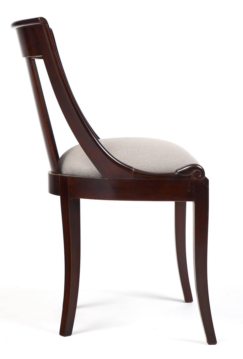 Rare Set of Ten French Empire Mahogany Gondola Chairs at 1stdibs