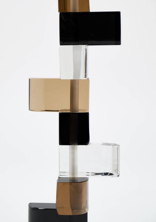 Pair of Murano Glass Stacked Blocks Table Lamps For Sale at 1stDibs
